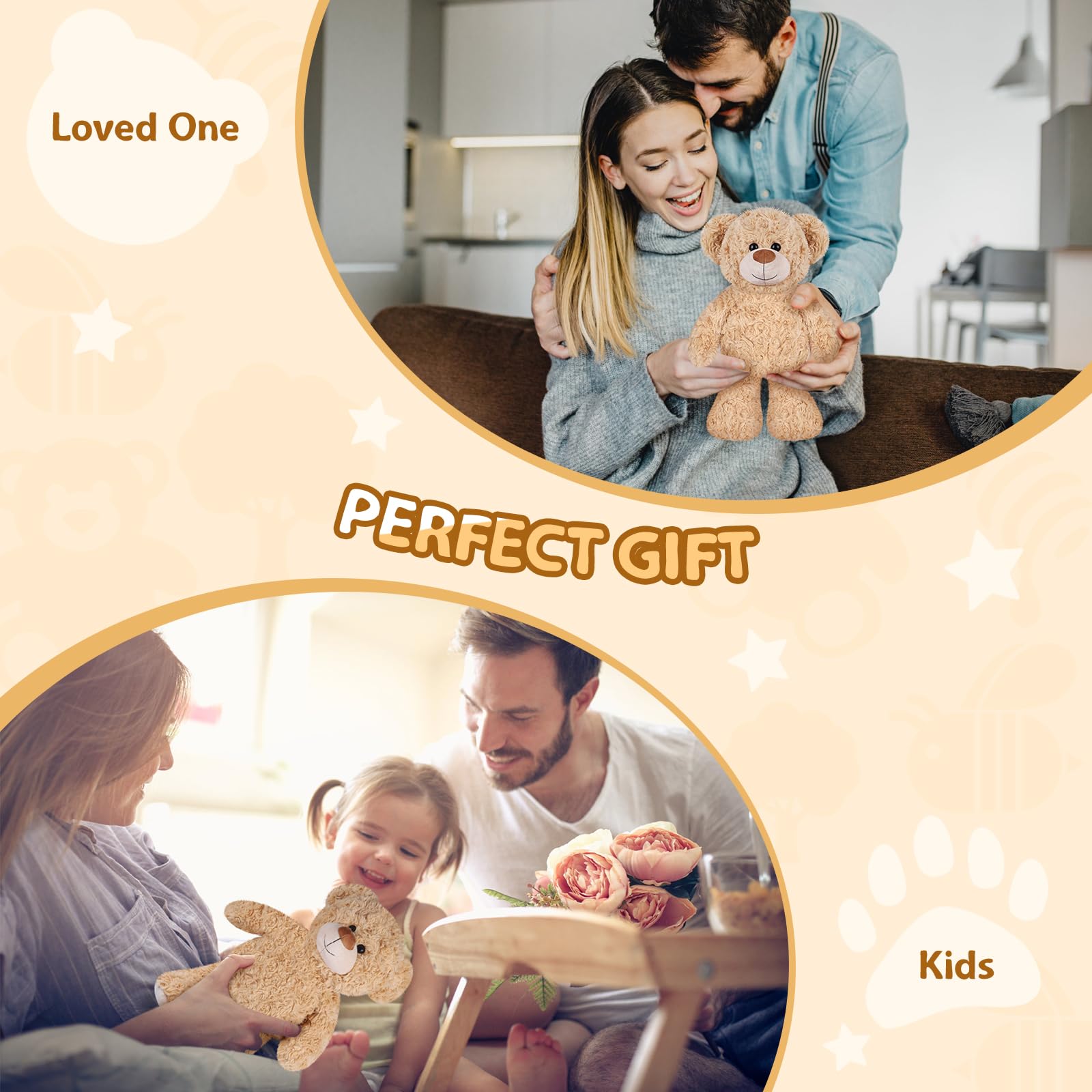 Suzzipals Teddy Bear Stuffed Animals, Microwavable Stuffed Animal ...