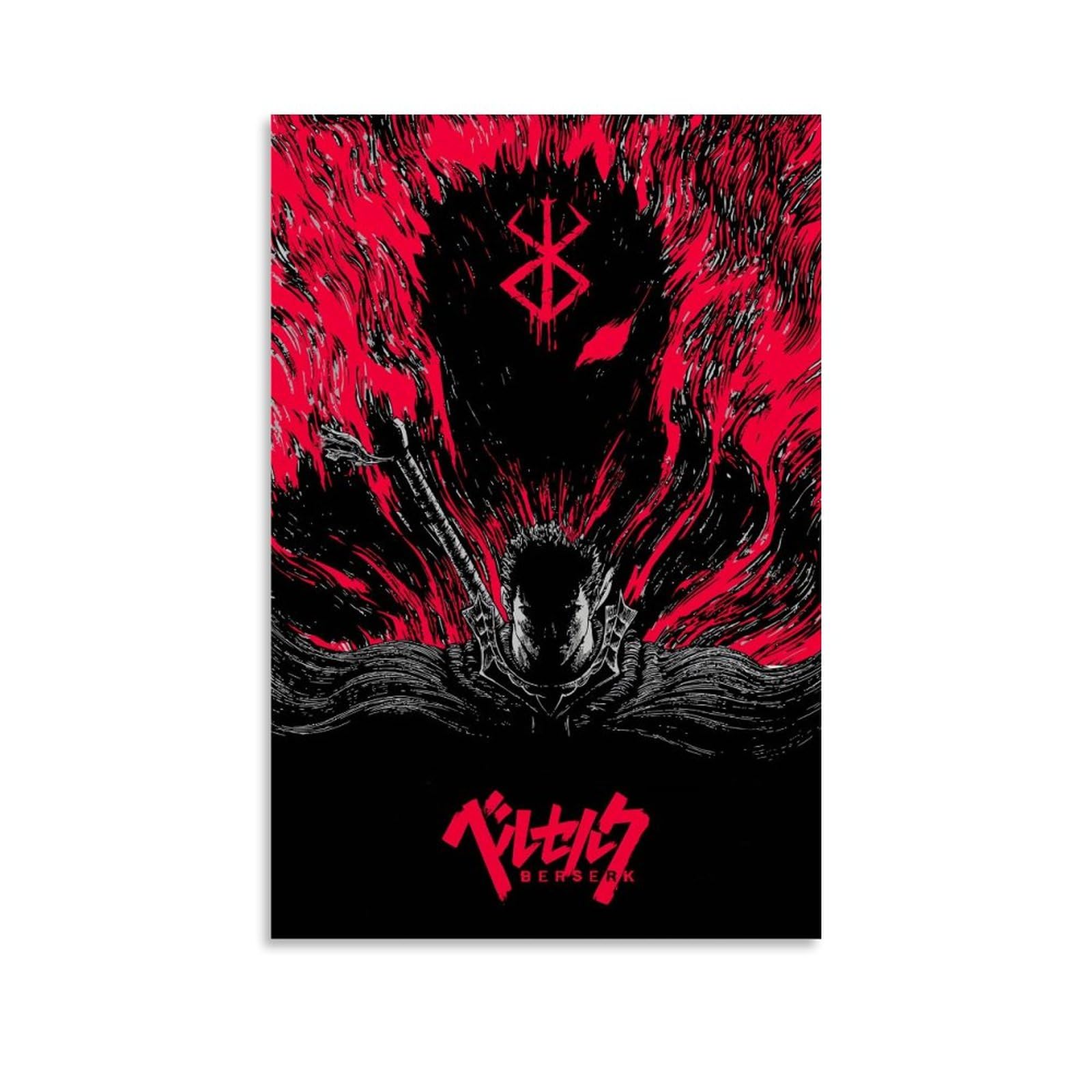 Amazon.com: lugEMa Classic Anmie Poster Berserk Vintage Art Canvas Art ...