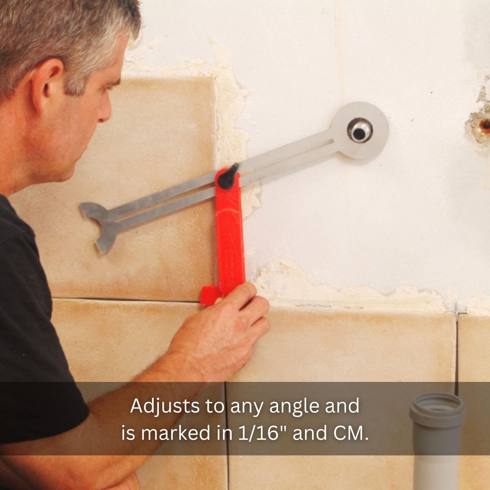 Snapklik.com : 303 Ceramic Hole Marker - PVC Sliding Ruler - IN & CM ...