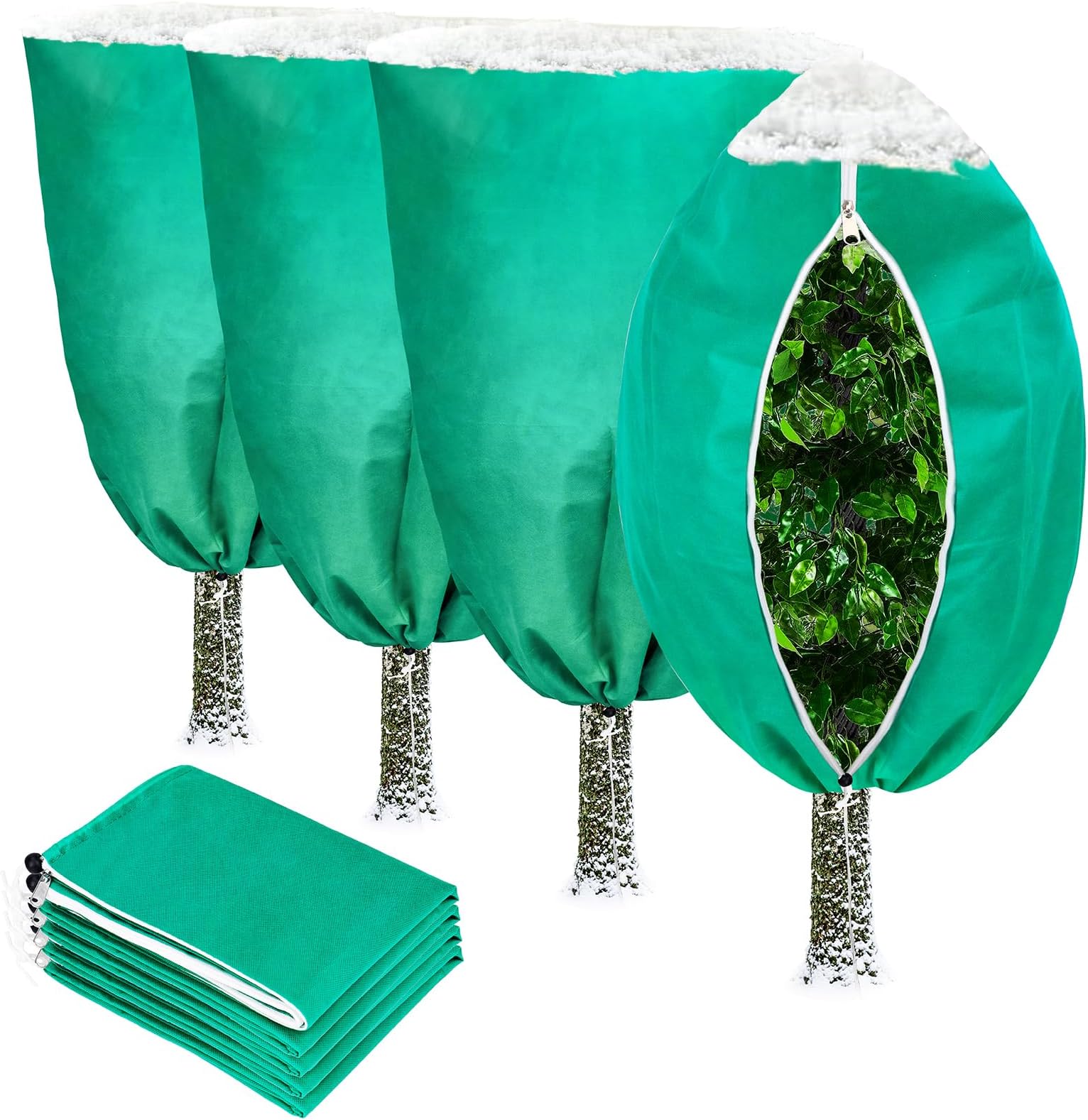 Amazon.com : ERTIUANIO Plant Covers Freeze Protection 4 Packs 47" x32 ...