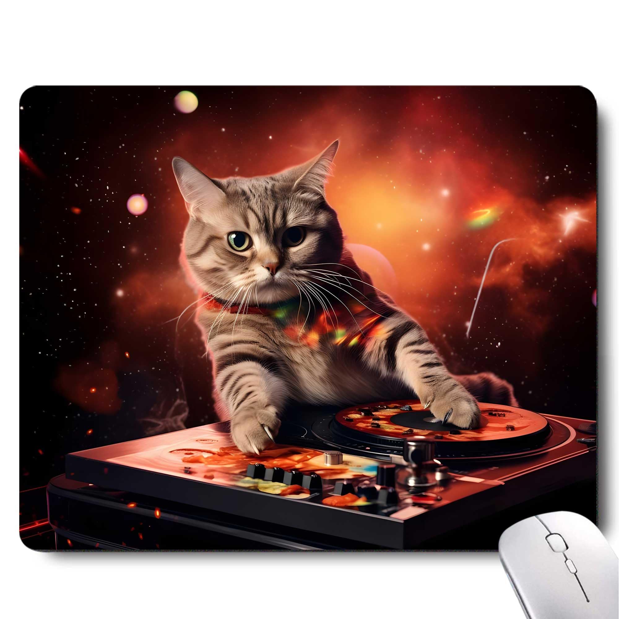 Amazon.com: Funny Cat Mouse Pad Square Cute Mouse Pads for Wireless ...