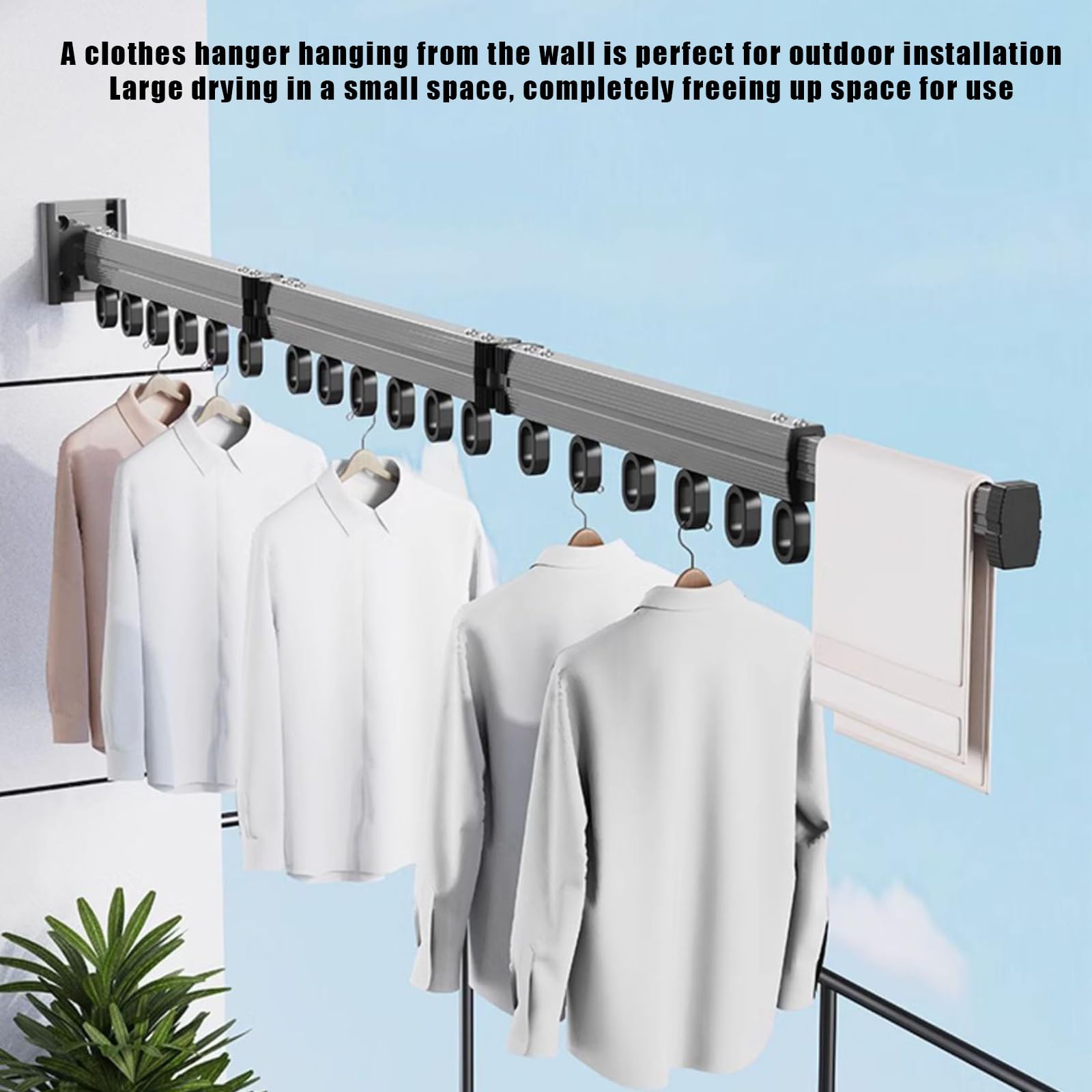 Snapklik.com : Sonhomay Clothes Drying Rack, Wall Mounted Drying Rack ...