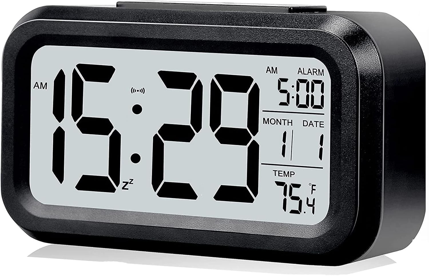 Amazon.com: QKUDNGHY Digital Alarm Clock with LCD Display, Desk Smart ...