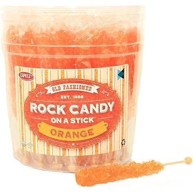 Amazon.com : Extra Large Rock Candy Sticks: 48 Red - White - Blue Rock ...