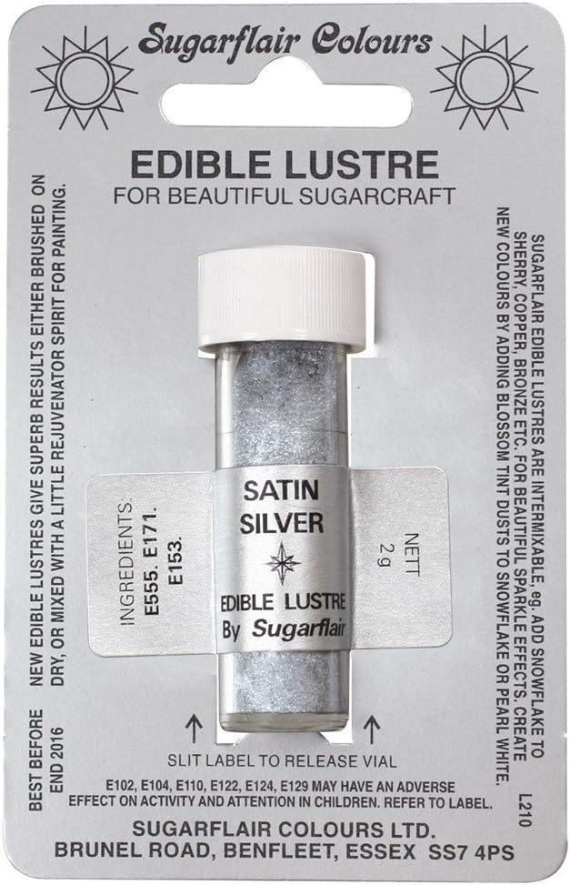 Sugarflair New Edible Lustre Powder - Satin Silver : Amazon.co.uk: Grocery
