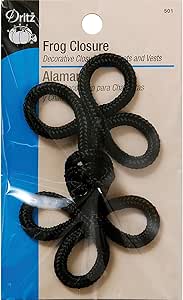 Amazon.com: Dritz 501 Frog Closure - Black - Lg. 3 Loop