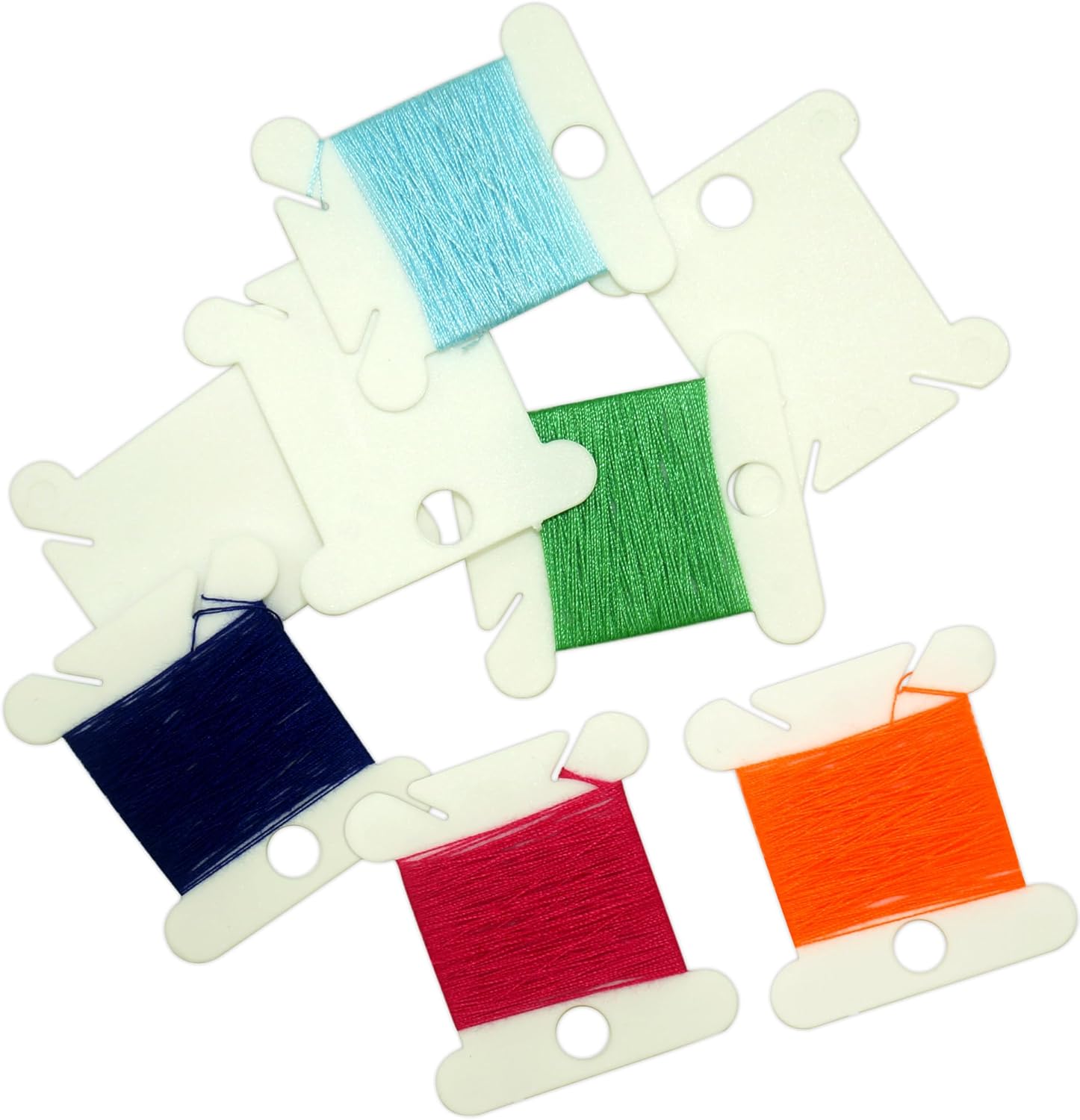 Amazon.com: 120 Pcs Plastic Floss Bobbins Organizer Embroidery Thread ...