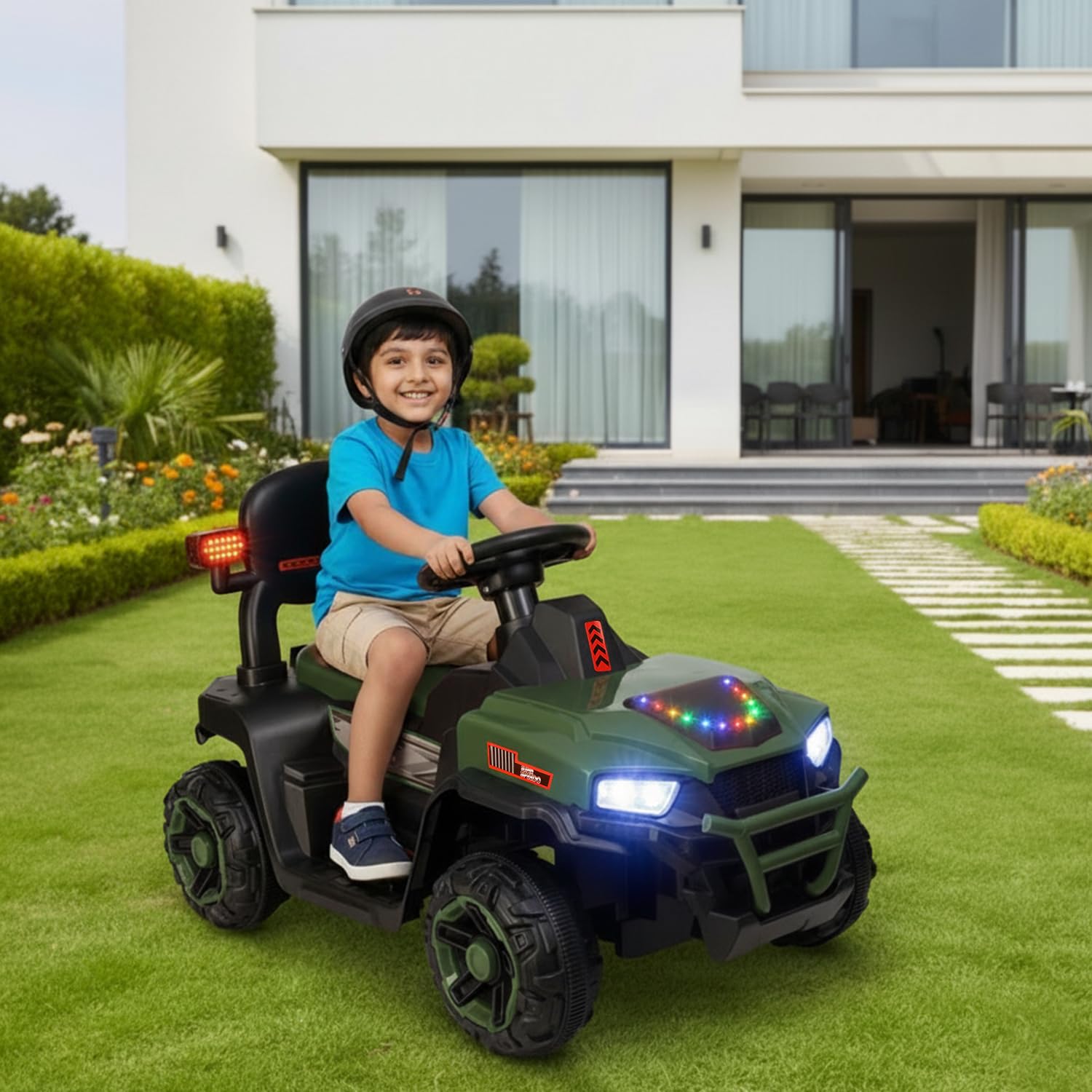 Toyzone Super Speedo Electric Jeep Without Remote (Green) | 6V ...