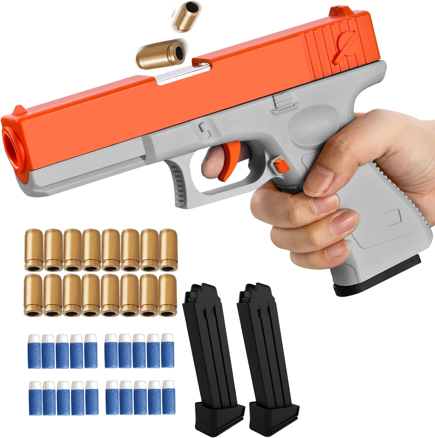 Amazon.com: serfiman Soft Bullet Toys Foam Blasters & Guns Pistol with ...