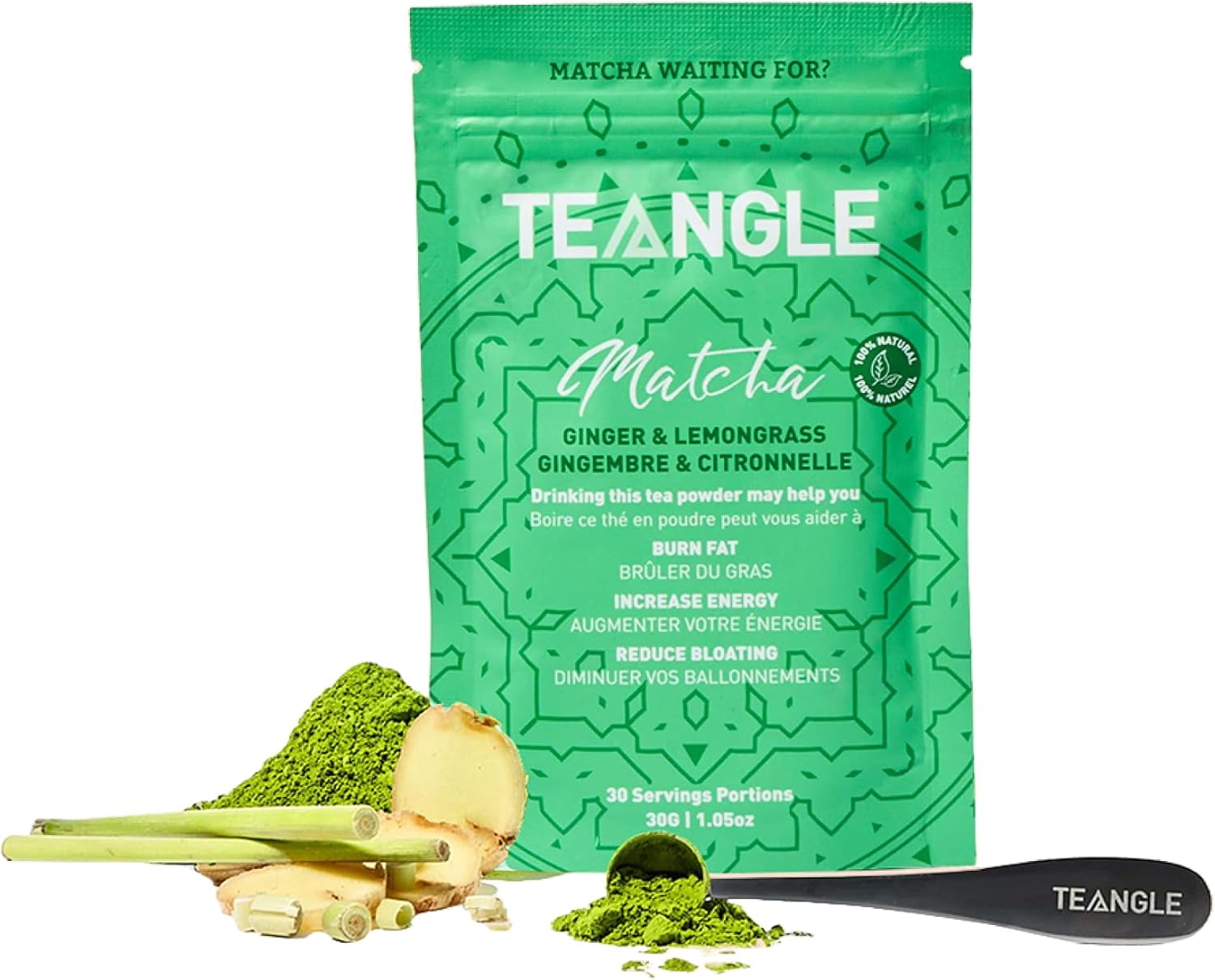 Teangle Signature Ginger and Lemongrass Matcha Powder, Ceremonial Grade ...