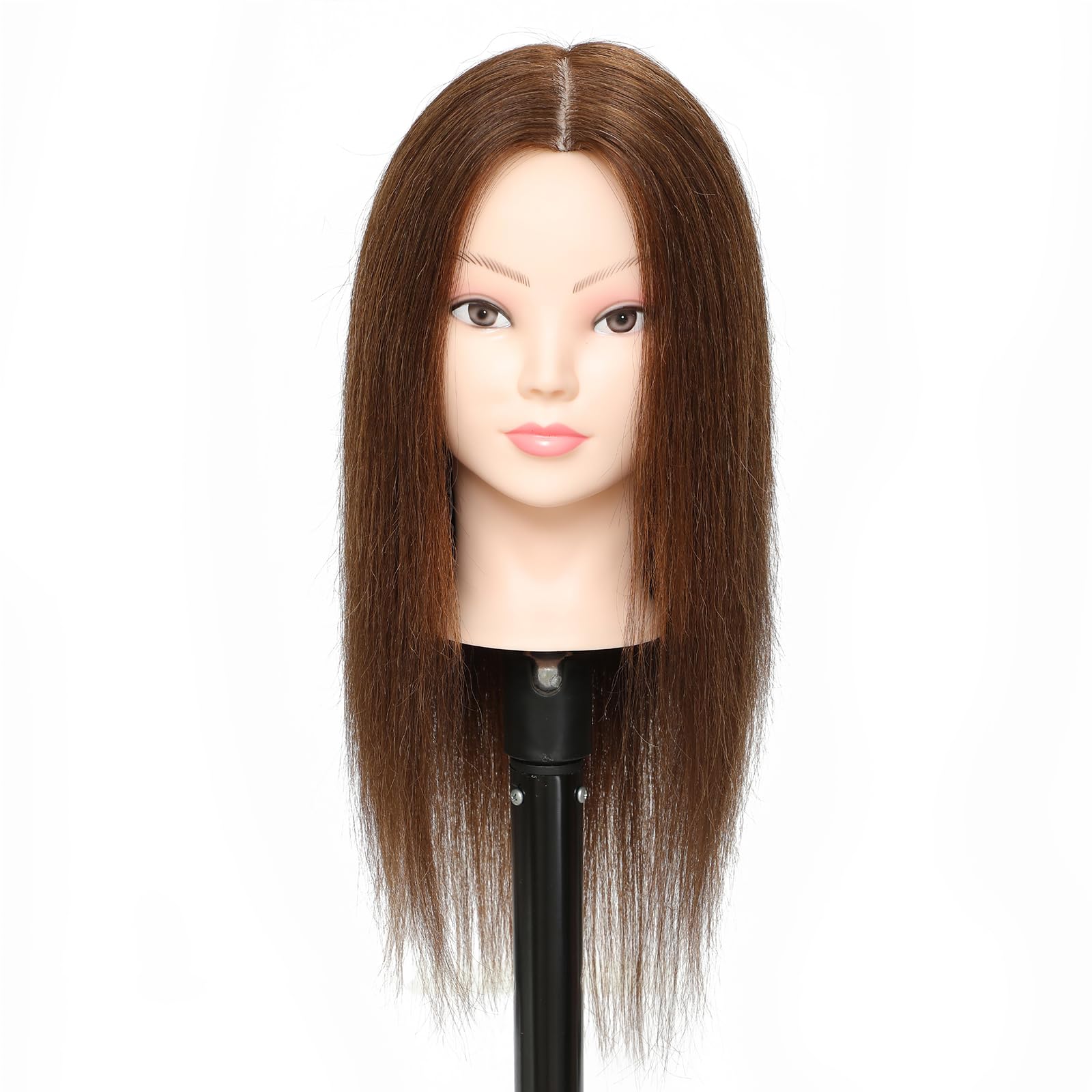 18" Training Head 100% Human Hair Mannequin Head Manikin Doll Head Hair ...