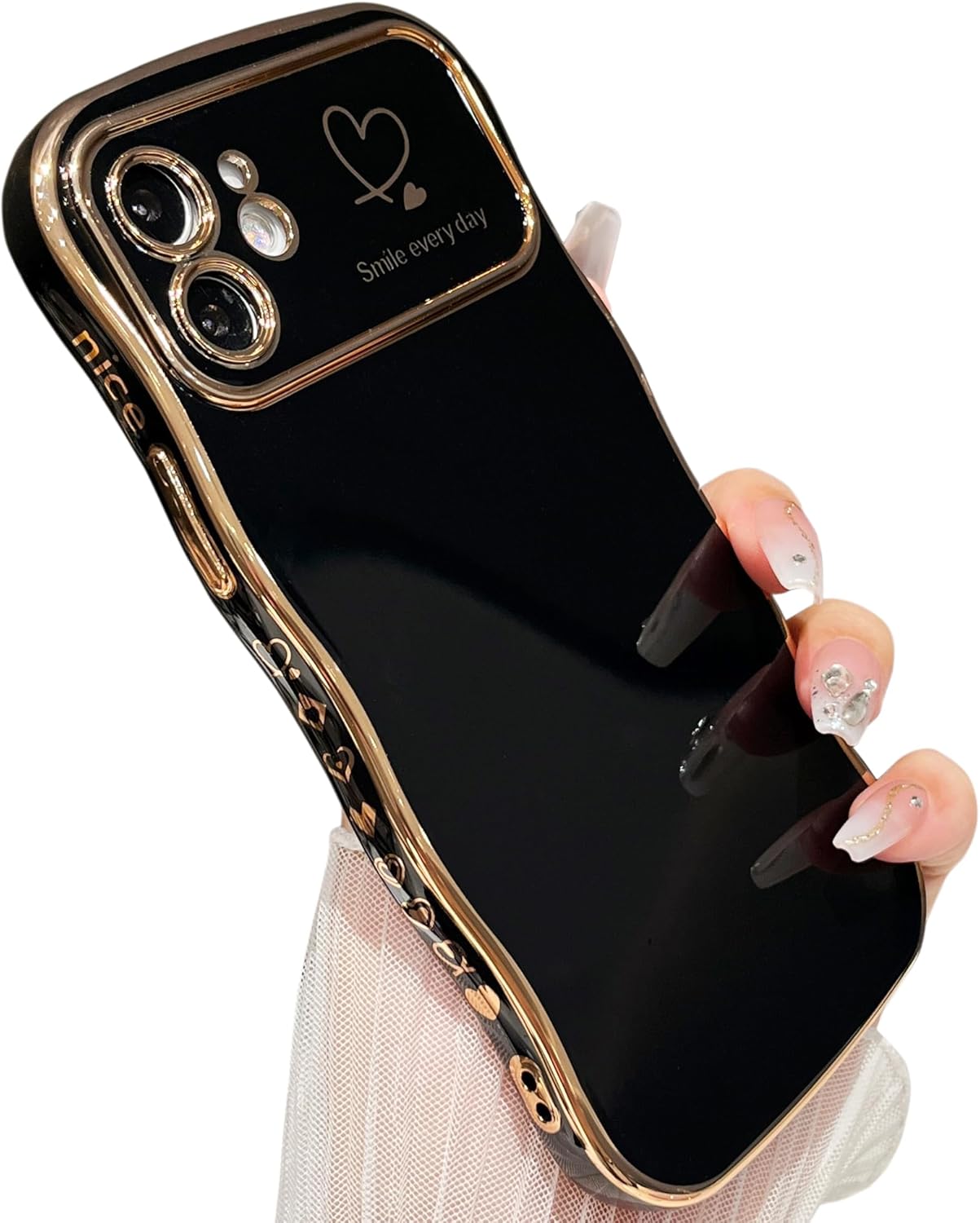 Amazon.com: Qokey for iPhone 11 Case 6.1 inch,Curly Wavy Grip Design ...