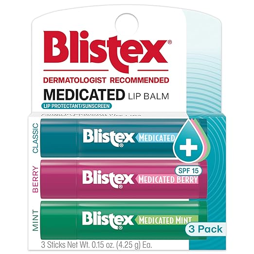 Amazon.com : Blistex Medicated Lip Balm, 0.15 Oz Each, Classic, Mint ...