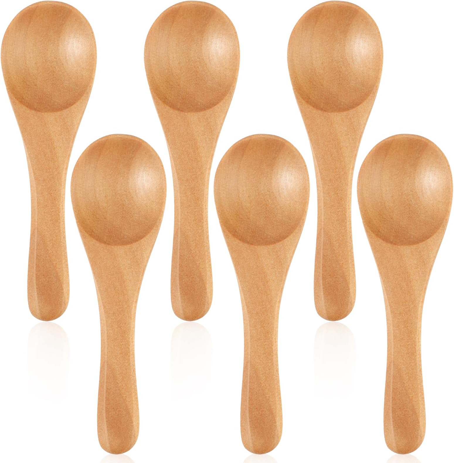 Amazon.com: 6 PCS Small Wooden Spoons, 3.9 Inch Tiny Spoons for Spices ...