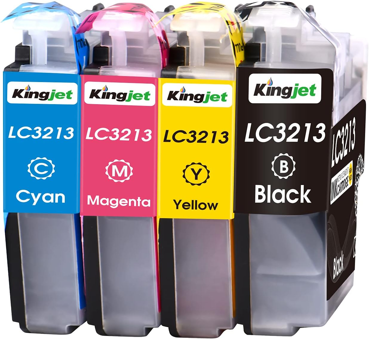 KINGJET LC-3213 Ink Cartridges Replacement for Brother LC3213 LC3211 LC ...