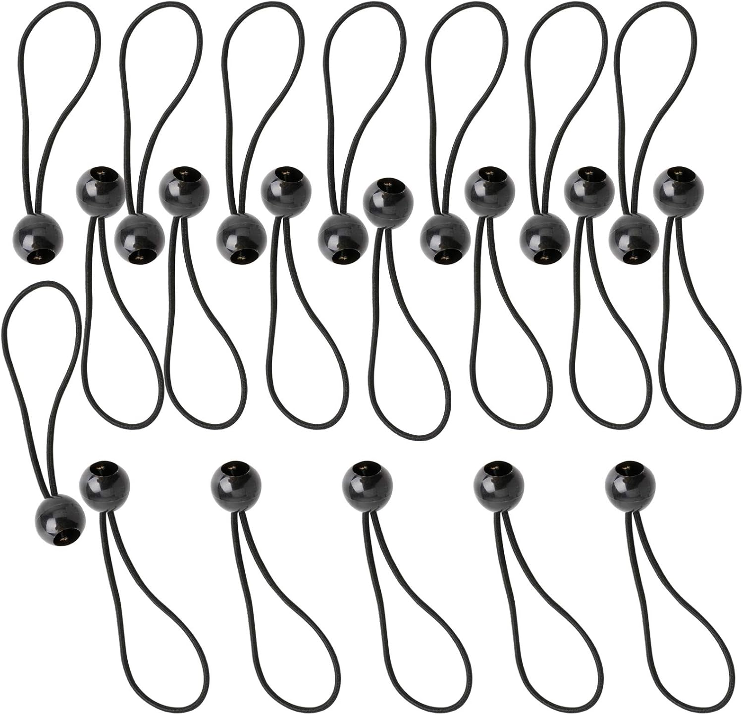 20Pcs Tarpaulin Bungees Balls Black Bungees Cord with Ball Bungee ...