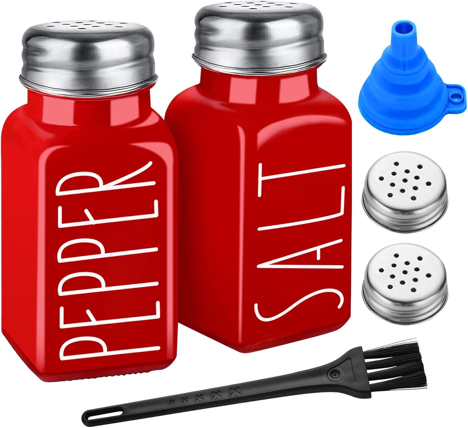 Amazon.com: Yevheniys Red Salt and Pepper Shakers - Christmas Farmhouse ...