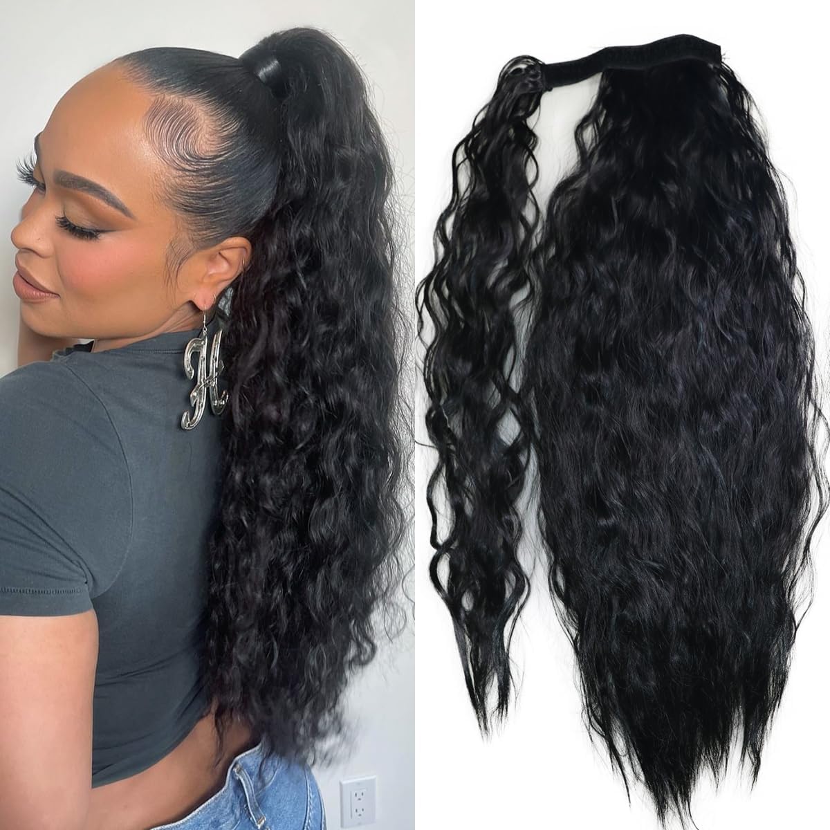 Amazon.com : MISSSPECIAL Corn Wave Ponytail Extension for Black Women ...