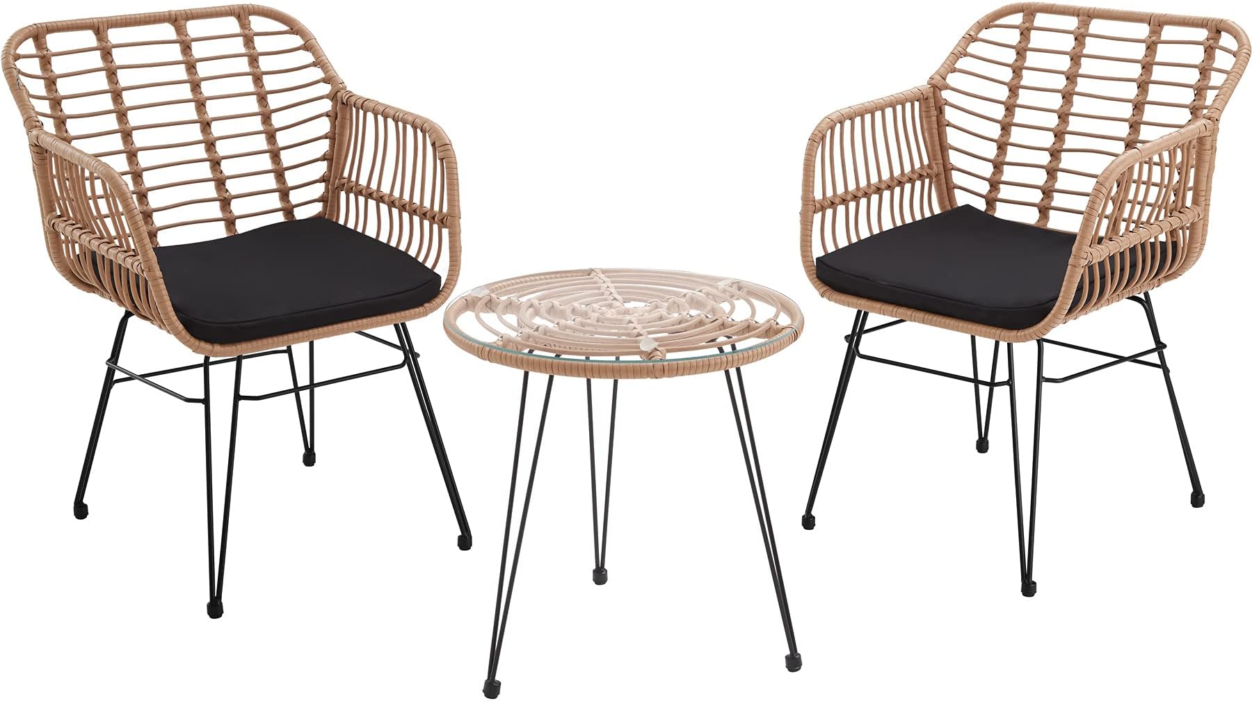 Greemotion Balkon-Set Lyon, 3-teilig, Bistro-Set aus Stahl mit ...