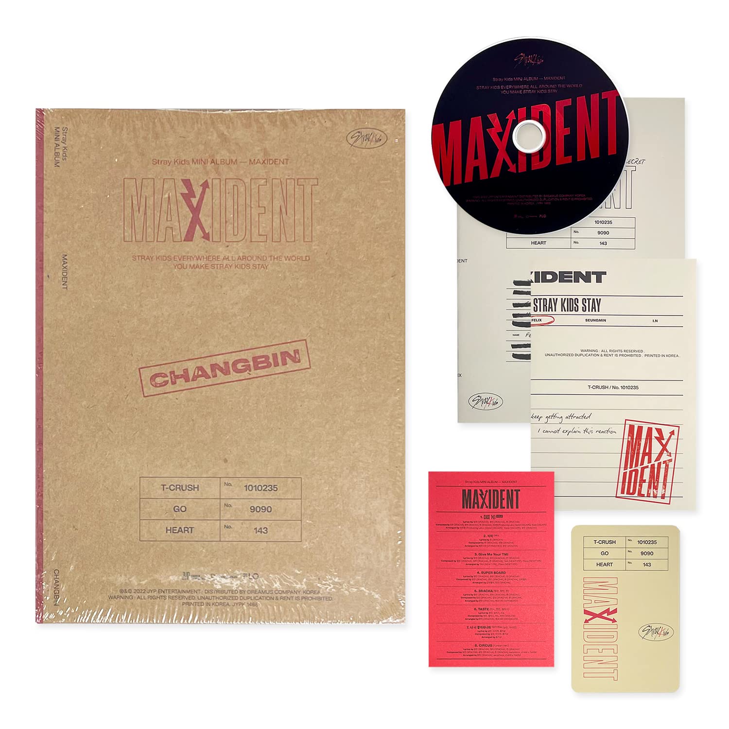 STRAY KIDS - Mini Album [MAXIDENT] (CASE Ver. / CHANGBIN Ver.) Paper ...