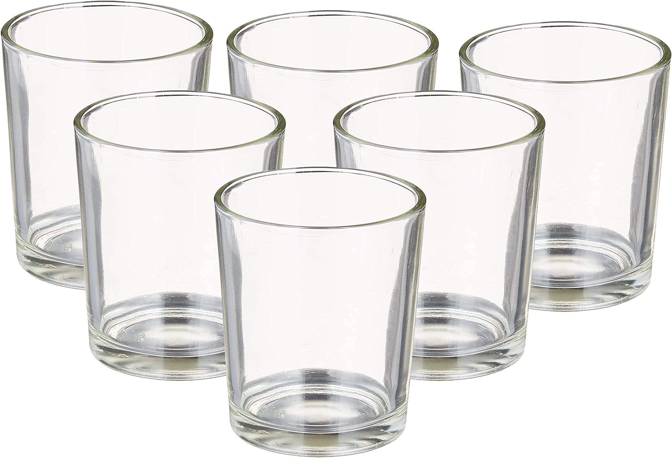 Buy Pure Source India Set of 6 Glass Votive Tealight Candle Holders ...