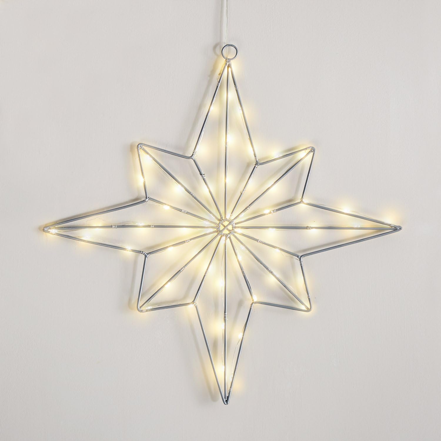 LampLust Pre-lit Lighted LED Star, Indoor/Outdoor Use, Timer Option ...