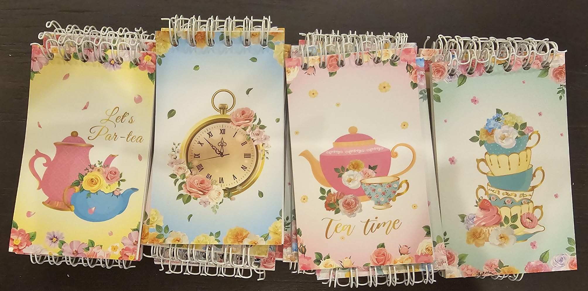 Amazon.com: Faccito 24 Pcs Mini Tea Party Notebook Party Favors Floral ...