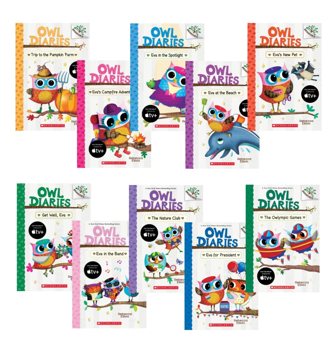 Rebecca Elliot Owl Diaries Series 10 Books Bundle Set (Book 11 - 20 ...