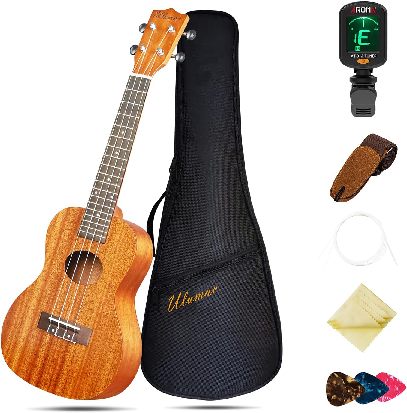 Amazon.com: Ukulele Concert 23 inch Professional Mahogany Solid Top ...