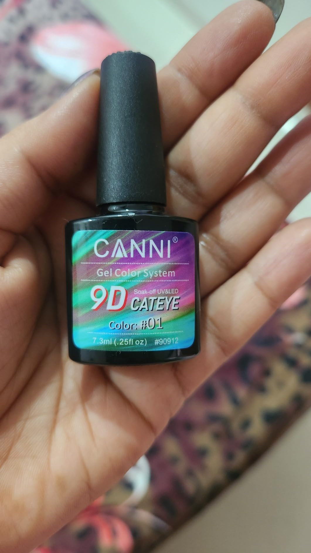 Buy CANNI 9D Cat Eye Nail Gel Polish Galaxy Magnetic UV/LED Soak Off 7 ...