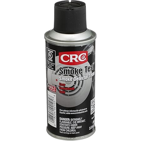 CRC Smoke Test Brand Liquid Smoke Detector Tester, 2.5 oz Aerosol Can ...
