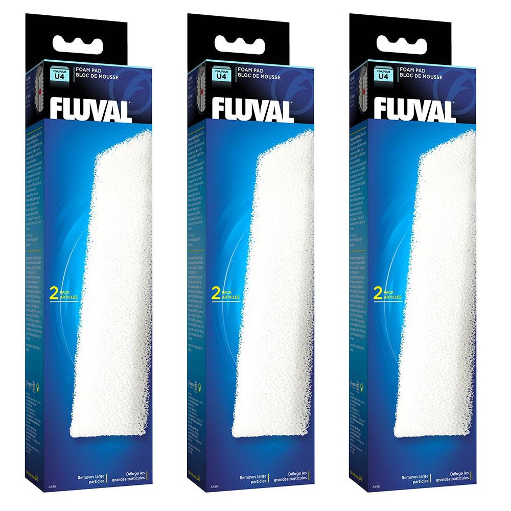 Fluval U4 Filter Foam Pads, 3 x 2 Pack : Amazon.co.uk: Pet Supplies