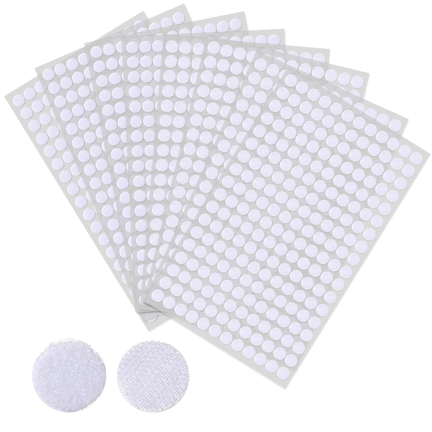 1728 Pcs Sticky Dots, Sticky Double Sided Hook and Loop Dot 10mm Self ...