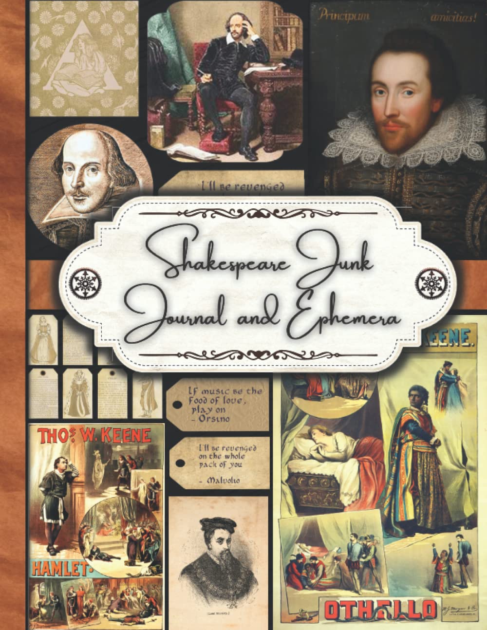 Amazon.com: Shakespeare Junk Journal and Ephemera: One-Sided Decorative ...