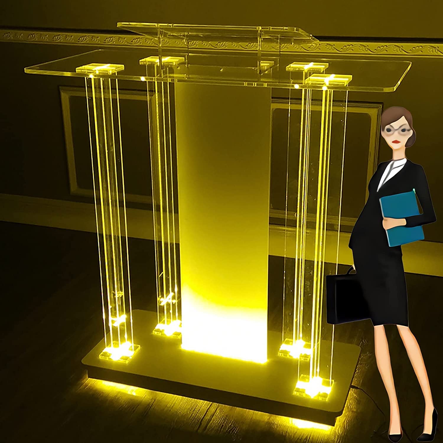 Buy QULACO Pulpits For Churches, Podium Stand, Prayer Bench Communion ...