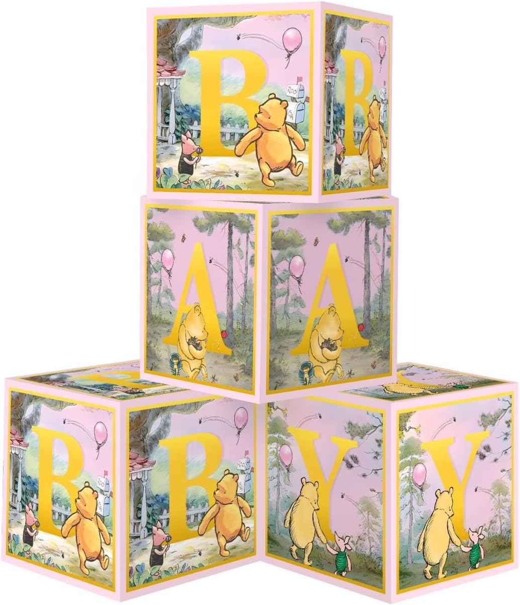 Amazon.com: CORODER 4PCS Bear Baby Shower Box For Newborn Baby Birthday ...