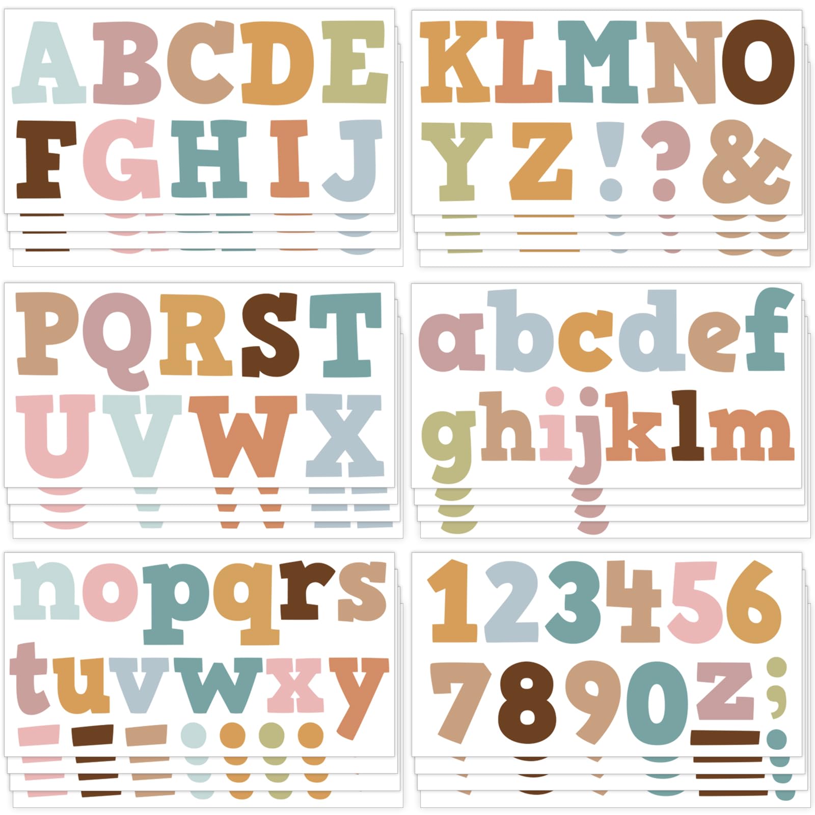 Amazon.com: Whaline 304 Pieces 24 Sheets Boho Large Letter Stickers 2.5 ...