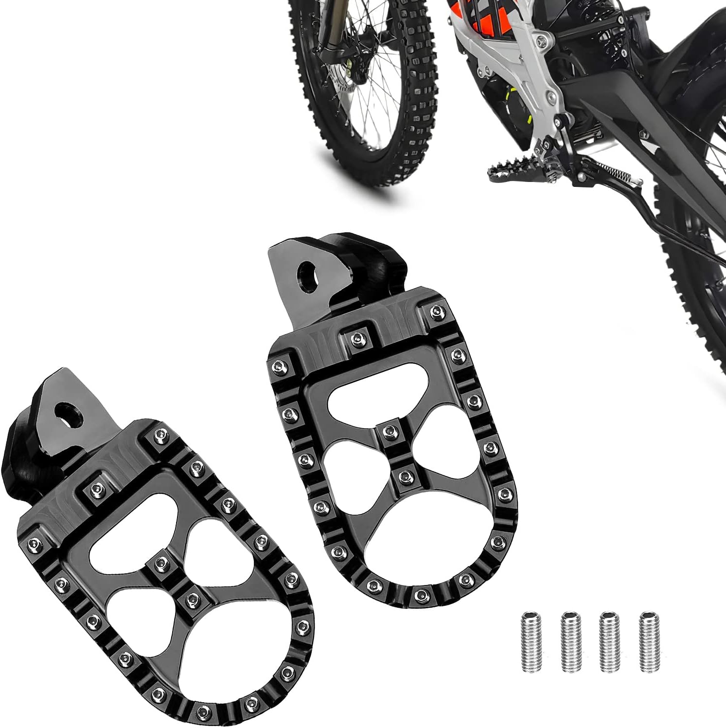 Amazon.com: Hopider Sur Ron Foot Pegs, Motorcycle Foot Pegs Dirt Bike ...