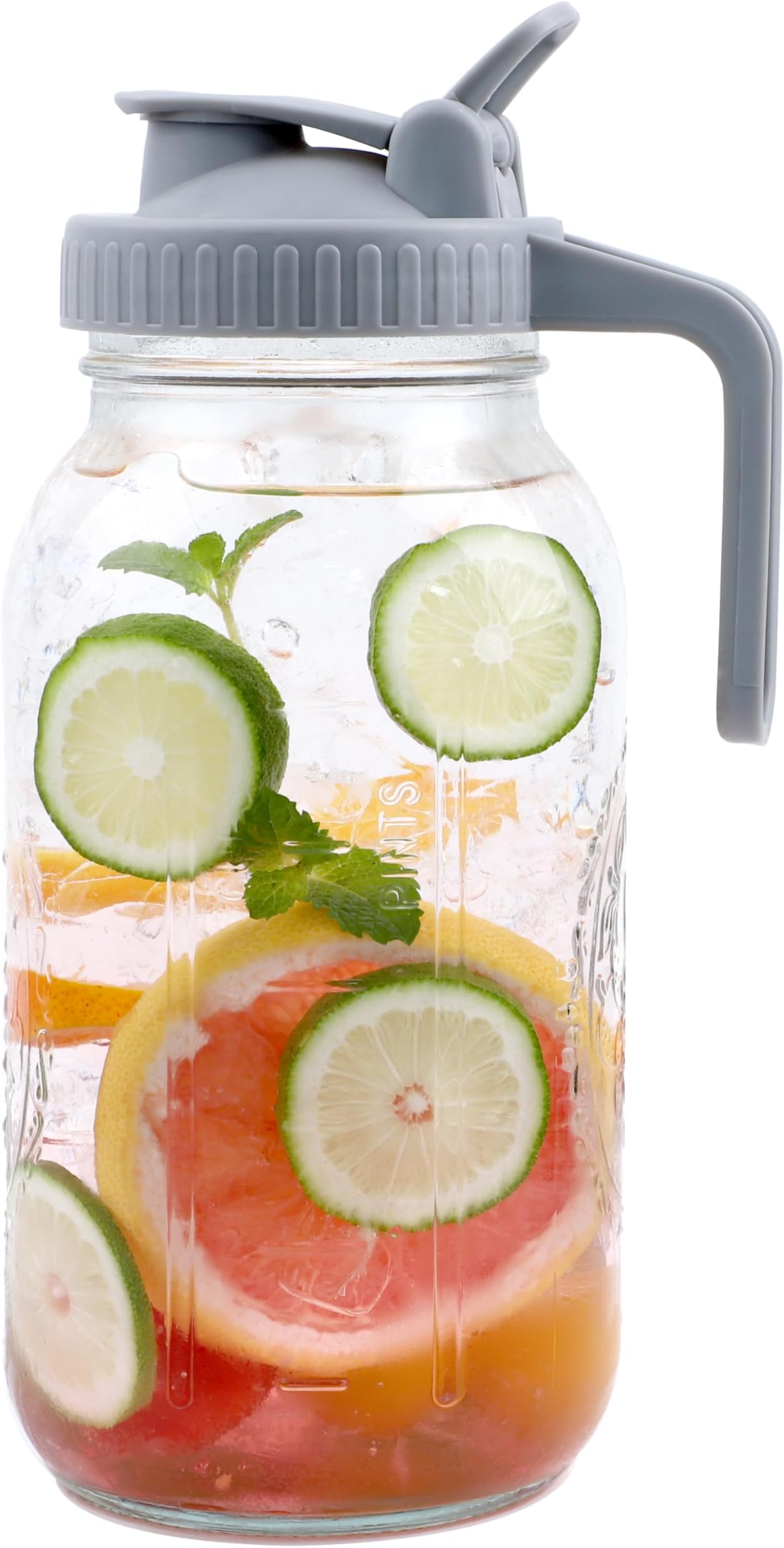 Amazon.com: SCIDEA 64OZ Glass Pitchers with Lid, Wide Mouth Water Jugs ...