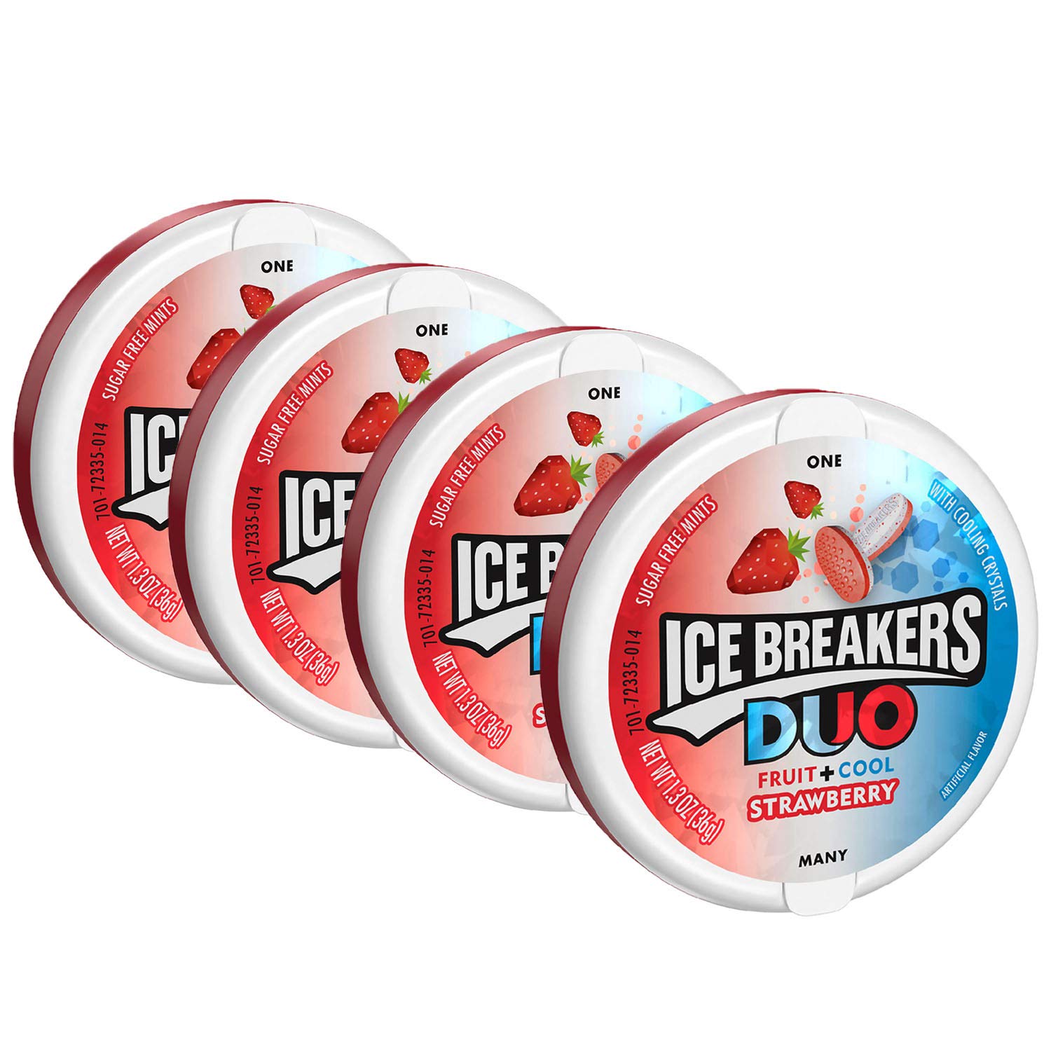 Buy Ice Breakers Duo Fruit and Cool Strawberry Mints Pack of 4 Pouch, 4 ...