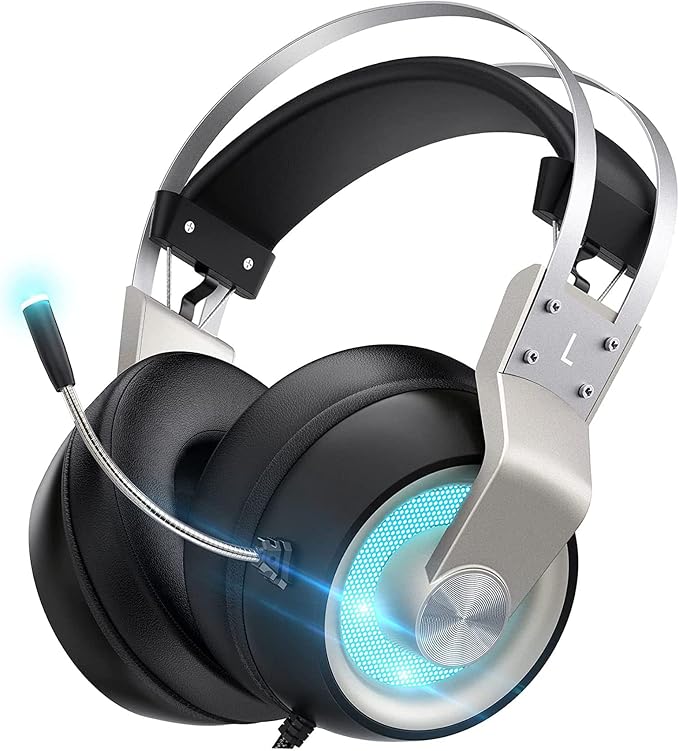 Amazon.com: Gaming Headset, PC Gaming Headset with Microphone, Surround ...