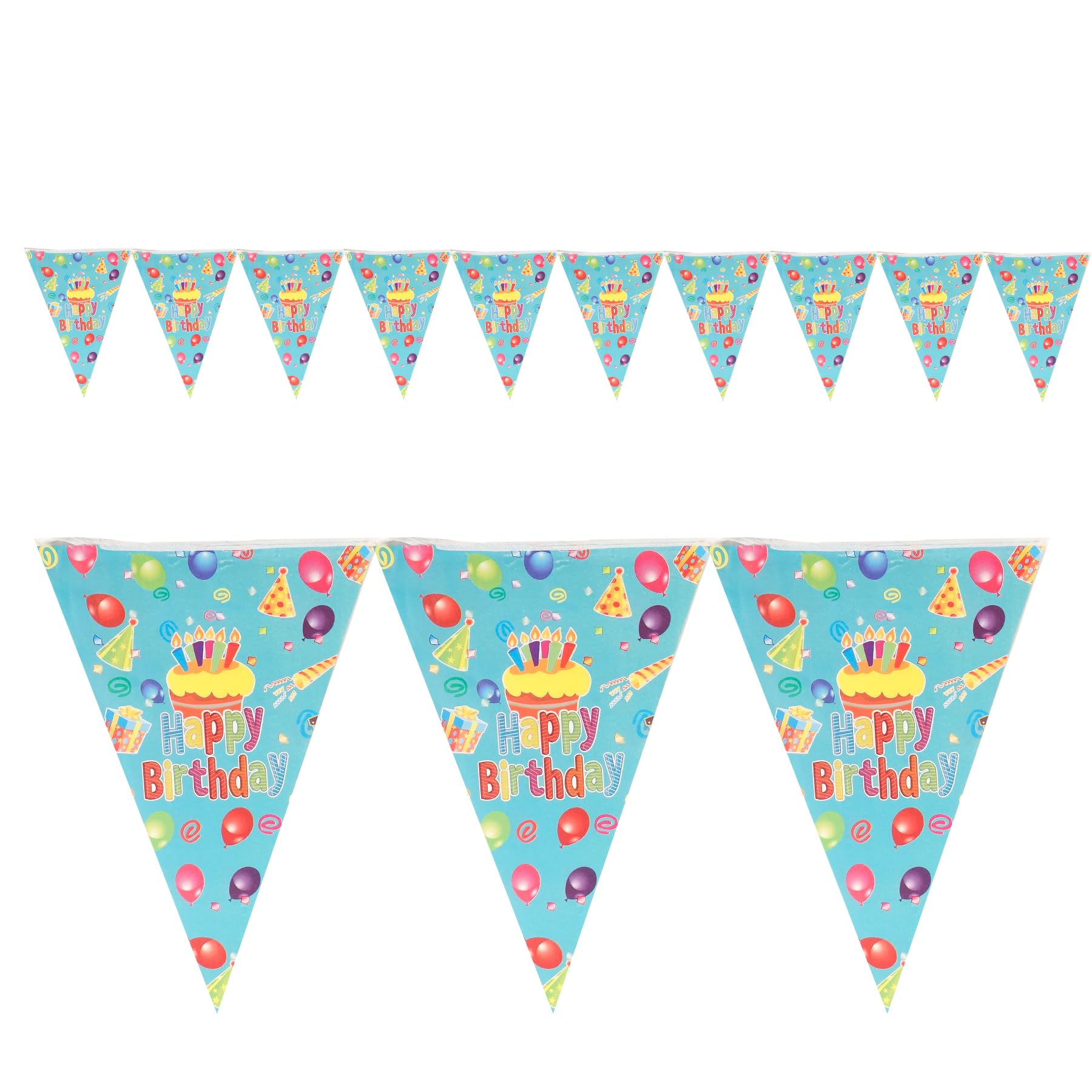 Buy Wanna Party Happy Birthday Banner Colorful Birthday Triangle ...