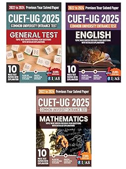 CUET UG Mathematics, English and General Test (Section 3) Combo Set of ...