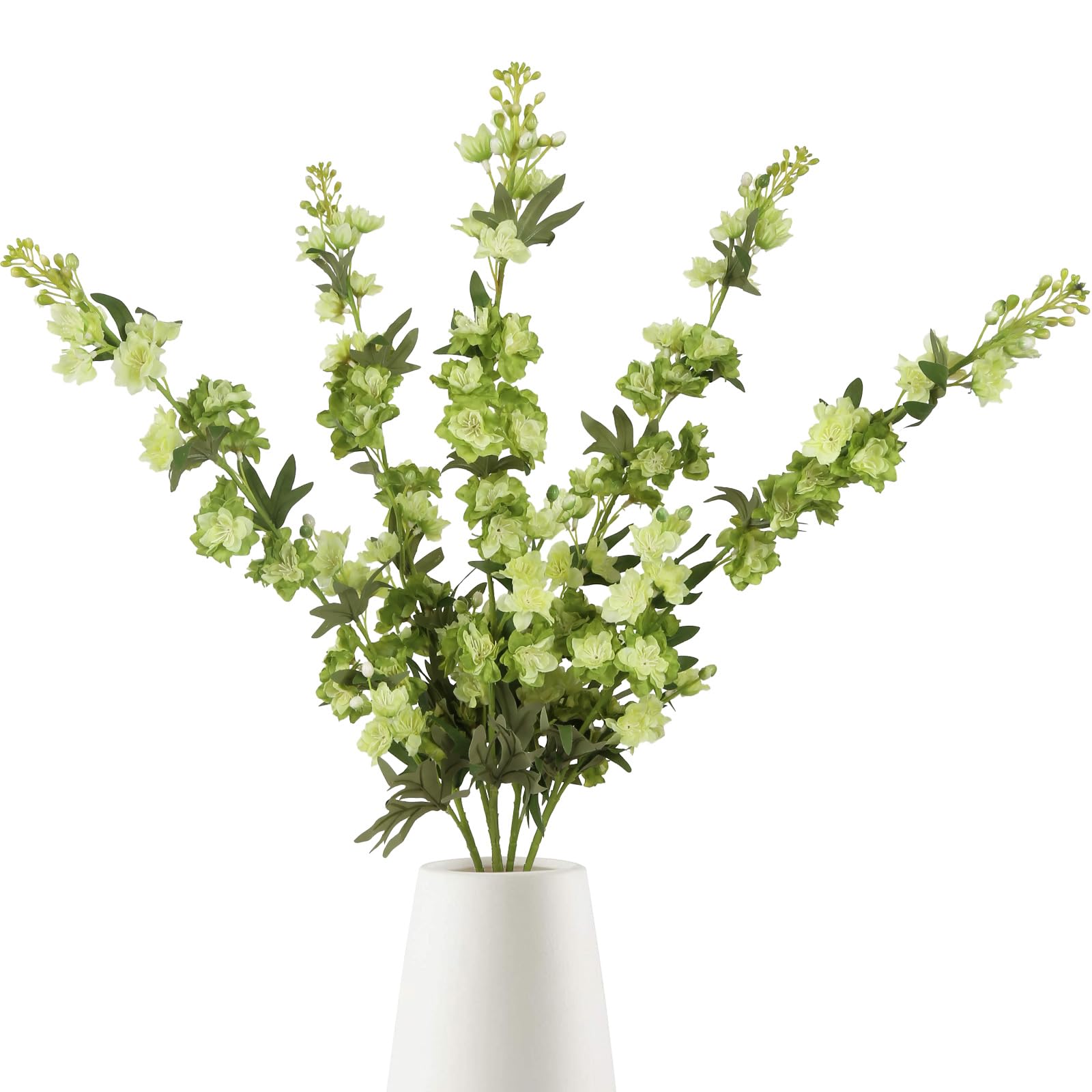 Amazon.com: IPOPU Sage Green Flowers Delphinium Artificial Flowers 5PCS ...