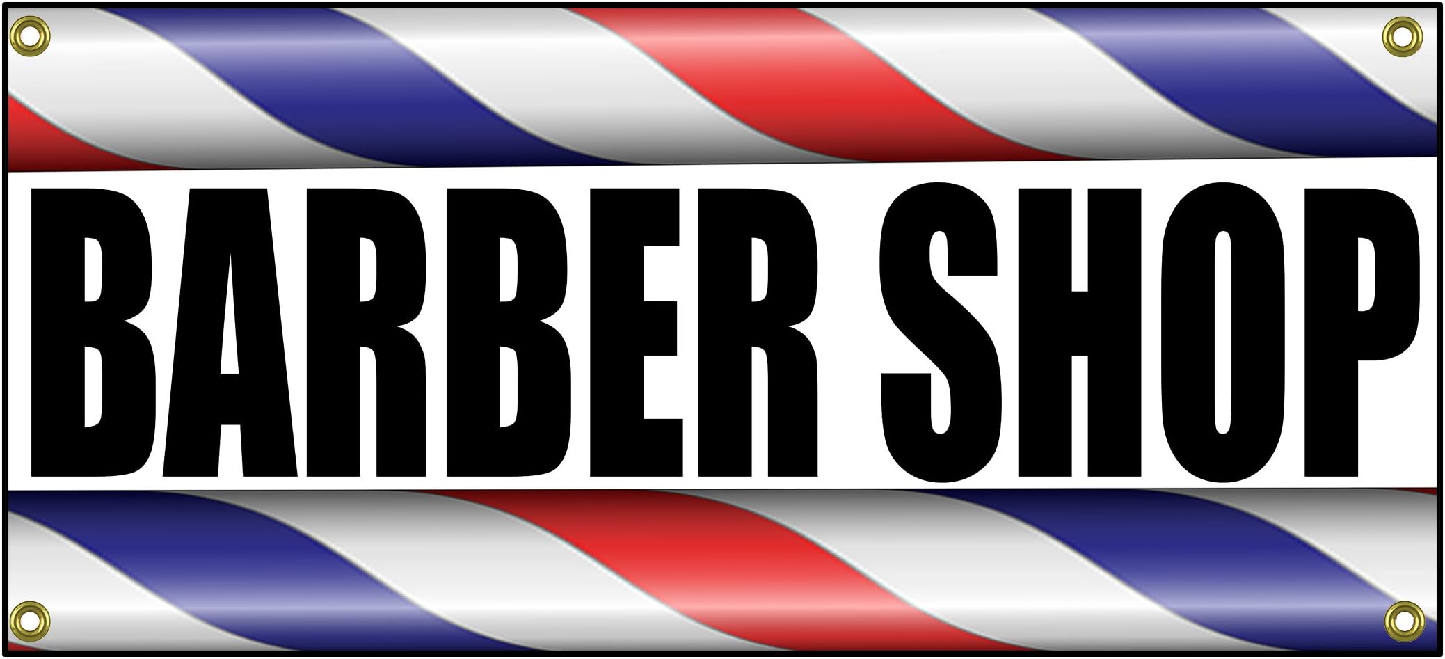 Amazon.com: 4 Less Co 3x8 Feet BARBER SHOP WALK INS WELCOME Vinyl ...