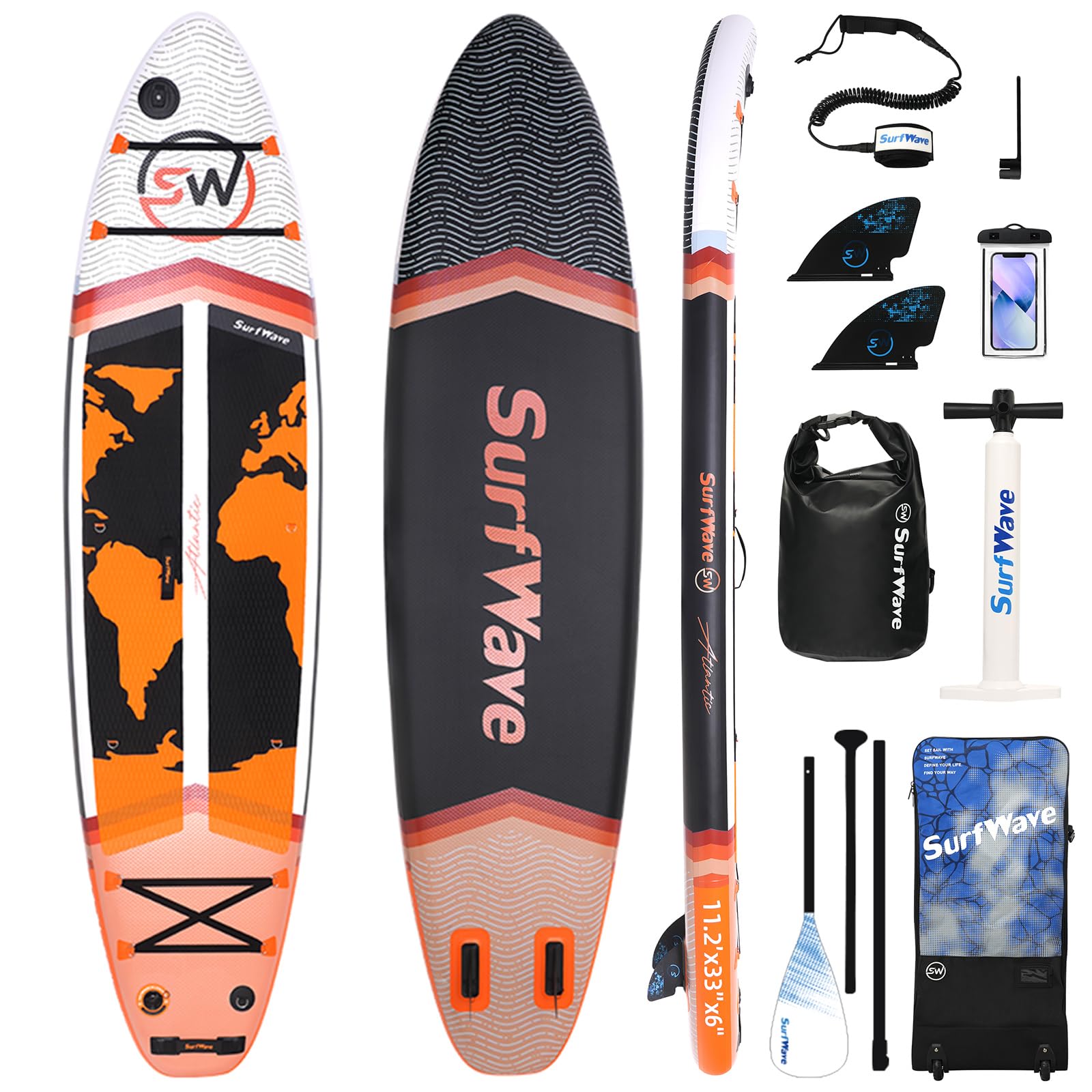 Extra Wide Inflatable Paddle Board 2 In 1 Adjustable Paddle ...