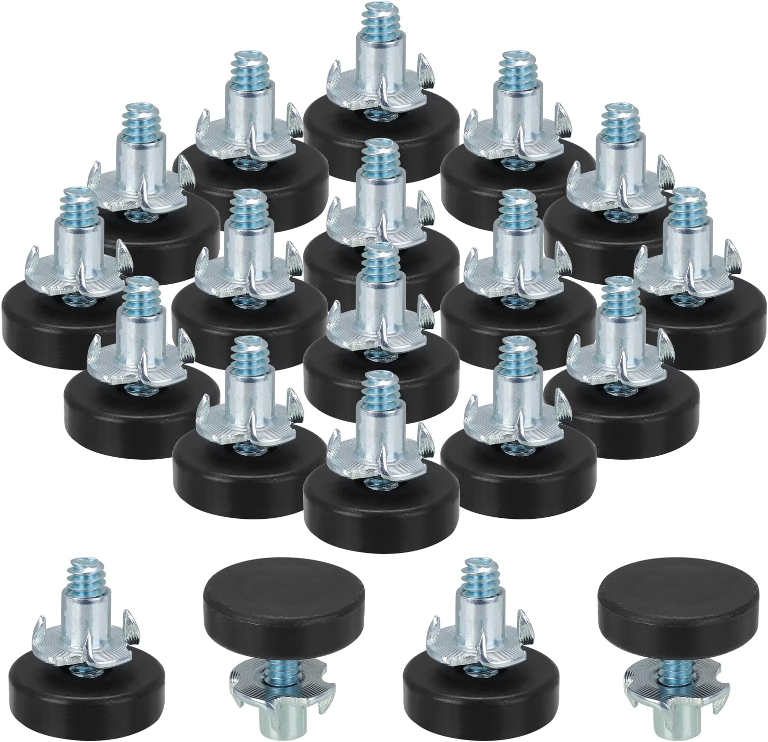 20 Pcs Adjustable Table Foot Furniture Feet Leveling Glides for Screw ...