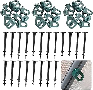50pcs/Set Greenhouse Clips with Anchoring Spikes, Plastic Greenhouse ...