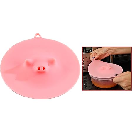 Amazon.com: HOME-X Microwavable Pig Lid, Cute Piggy Cover, Splatter ...