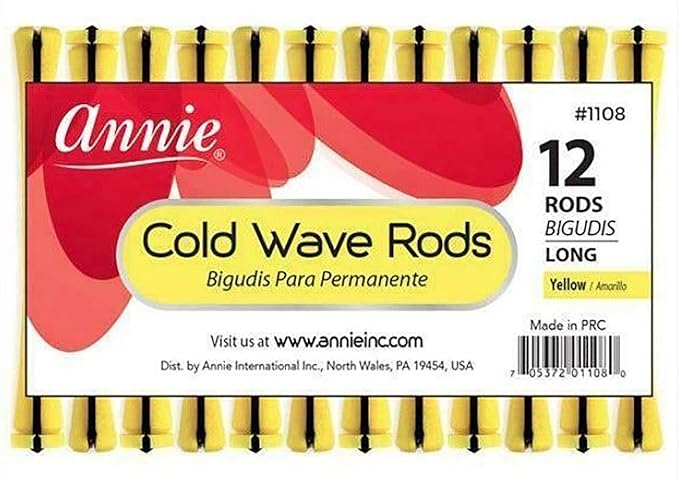 Amazon.com : 3 Packs of Annie Cold Wave Rods-Long #1108 (12 Pieces per ...